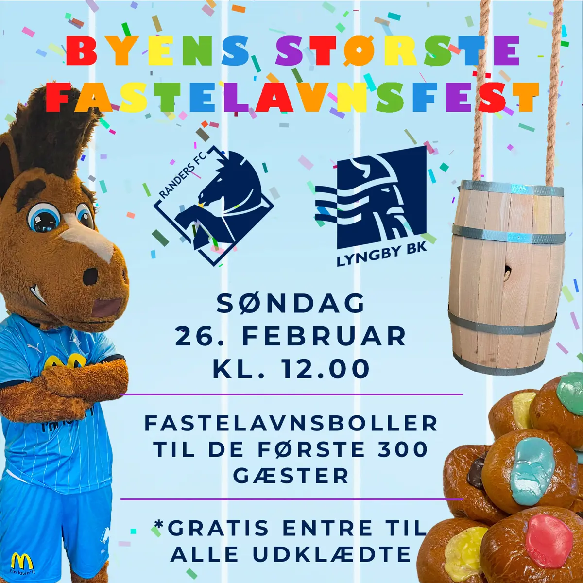 Randers FC inviterer til byens største fastelavnsfest!